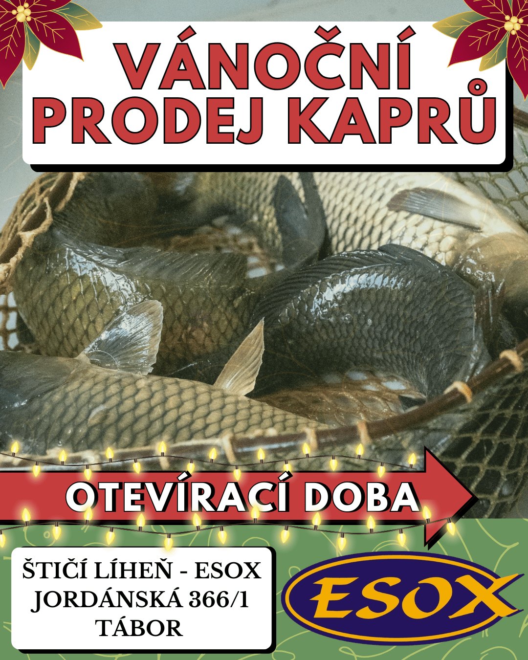 Vánoční otevírací doba 2025 | Štičí líheň - ESOX